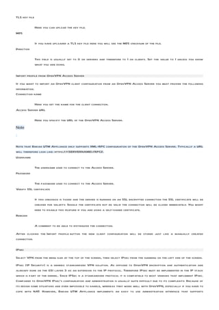 The endian vpn menu | DOC
