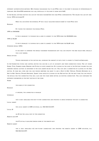 The endian vpn menu | DOC