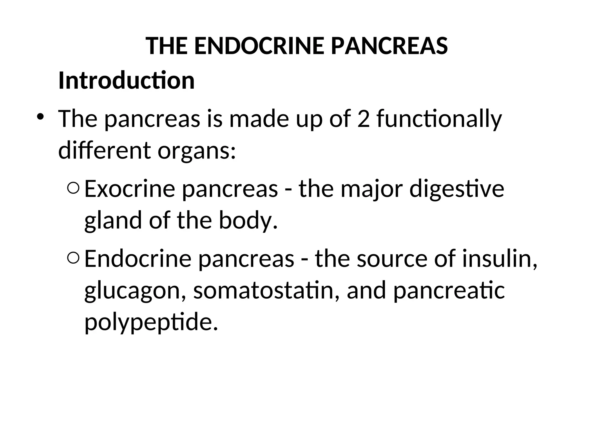 The Endocrine Pancreas notes for medical .ppt