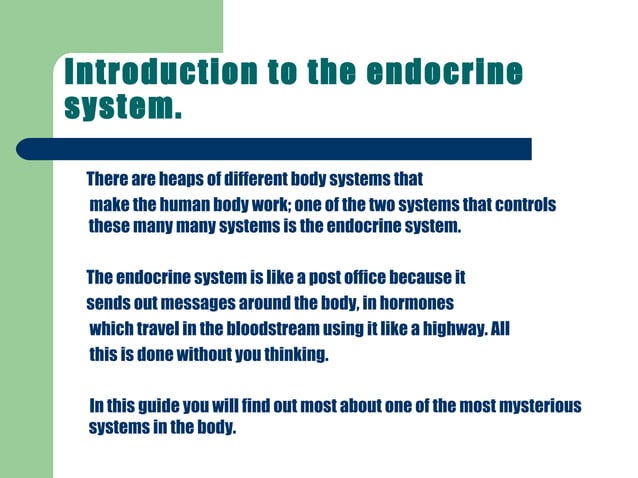 The endocrine system | PPT