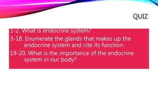 The endocrine system | PPT