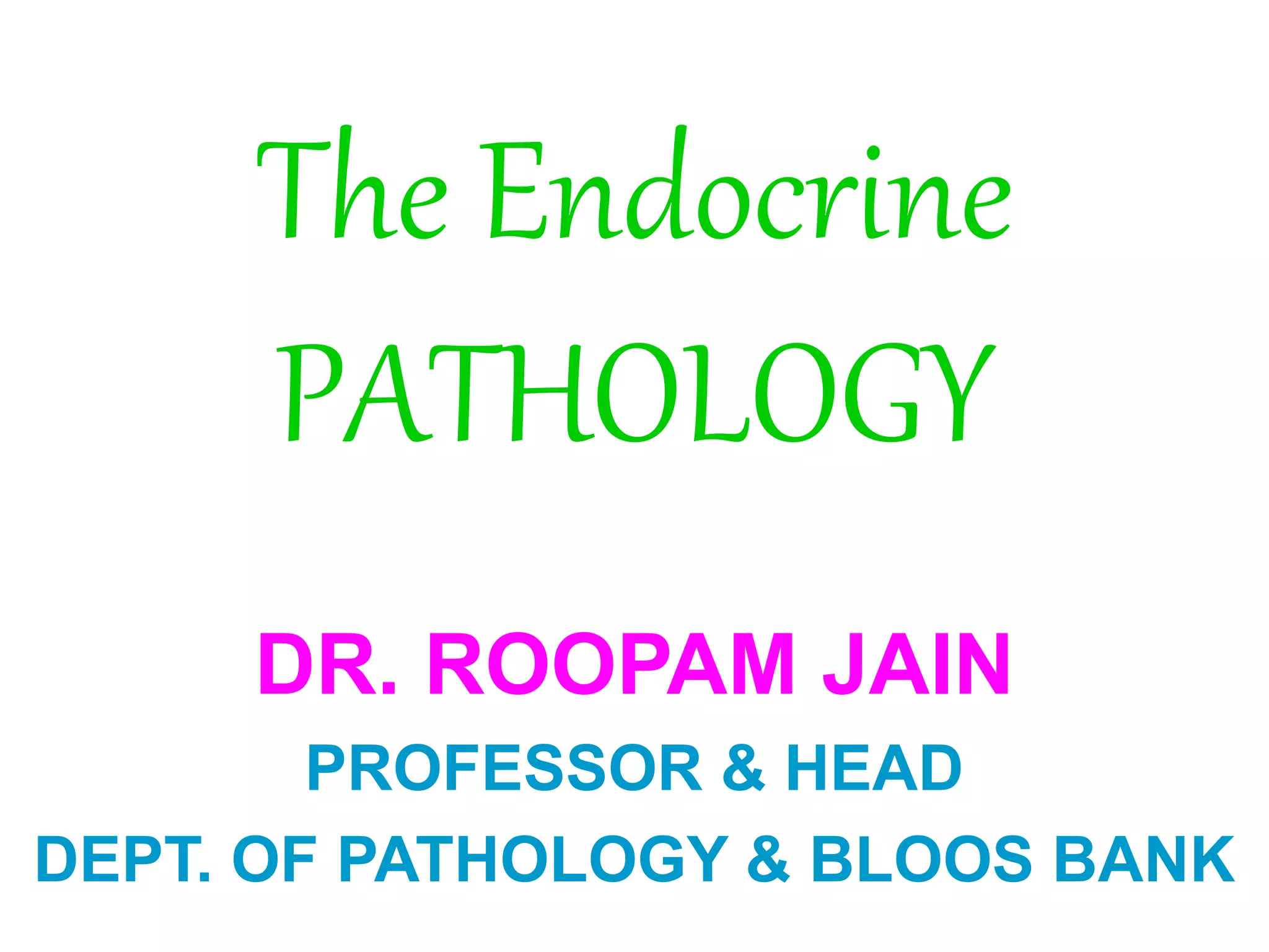 The Endocrine System Pathology | PPTX