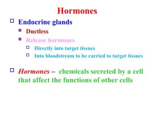 The Endocrine System classifications and functions of all ductless ...