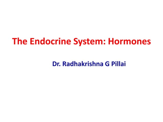 The endocrine system introduction | PPT