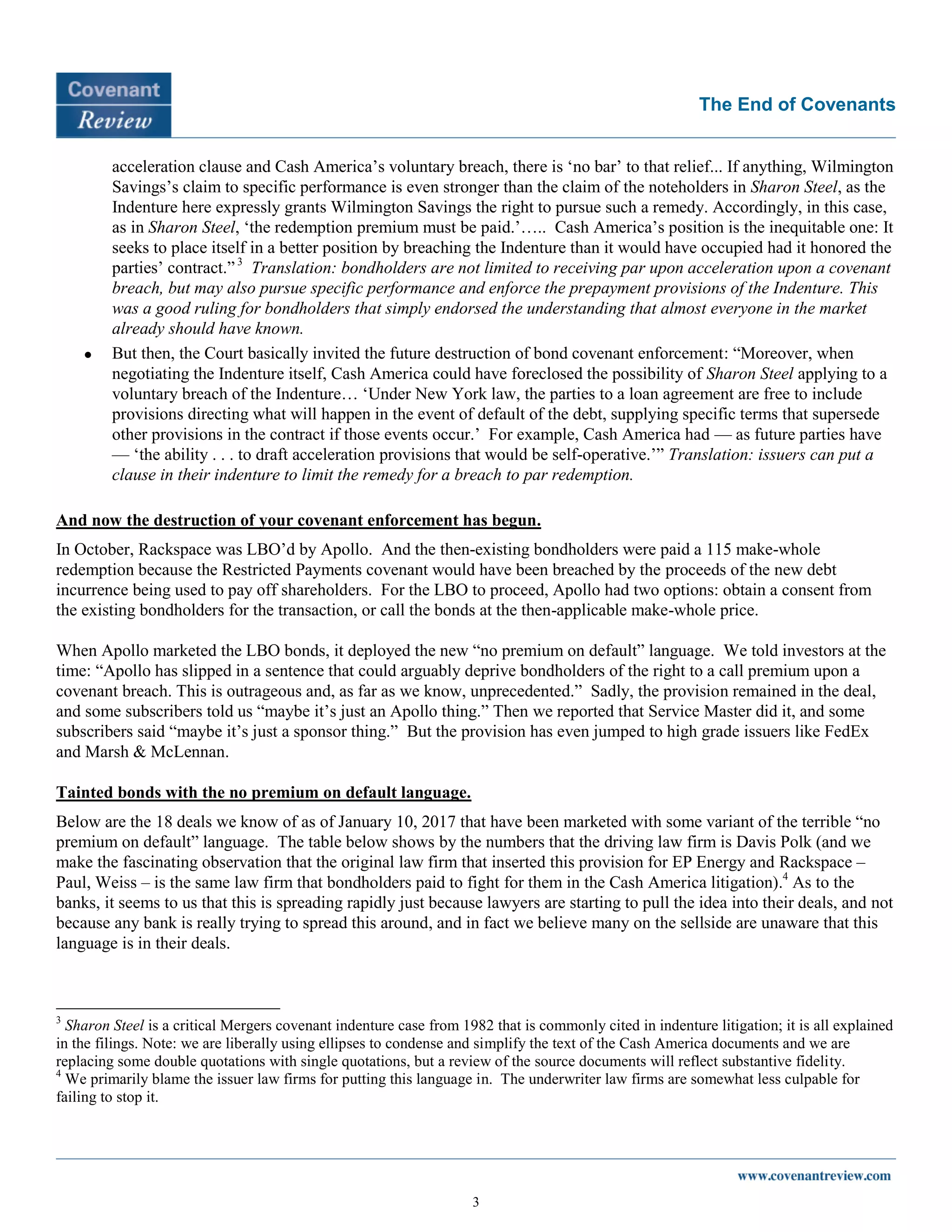 The End of Bond Covenants | PDF