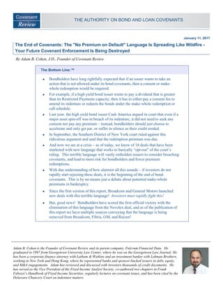 The End of Bond Covenants | PDF | Business Accounting & Finance | Business
