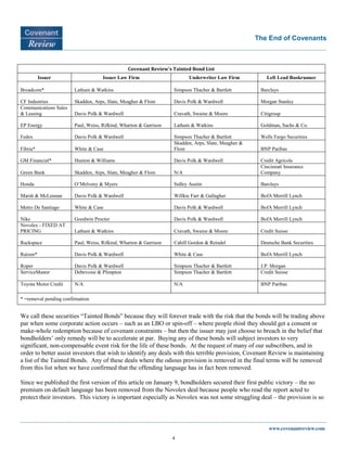 The End of Bond Covenants | PDF | Business Accounting & Finance | Business