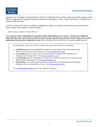 The End of Bond Covenants | PDF | Business Accounting & Finance | Business