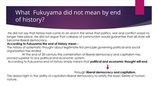 the end_of_history by fukuyama the world | PPT