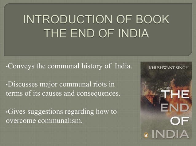 The end of india | PPTX | Hinduism | Religion & Spirituality