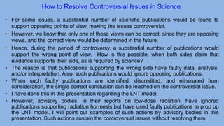 The End of the LNT Era | PPT