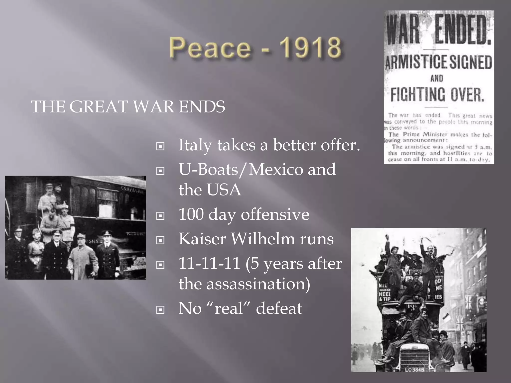 The end of the war | PPT
