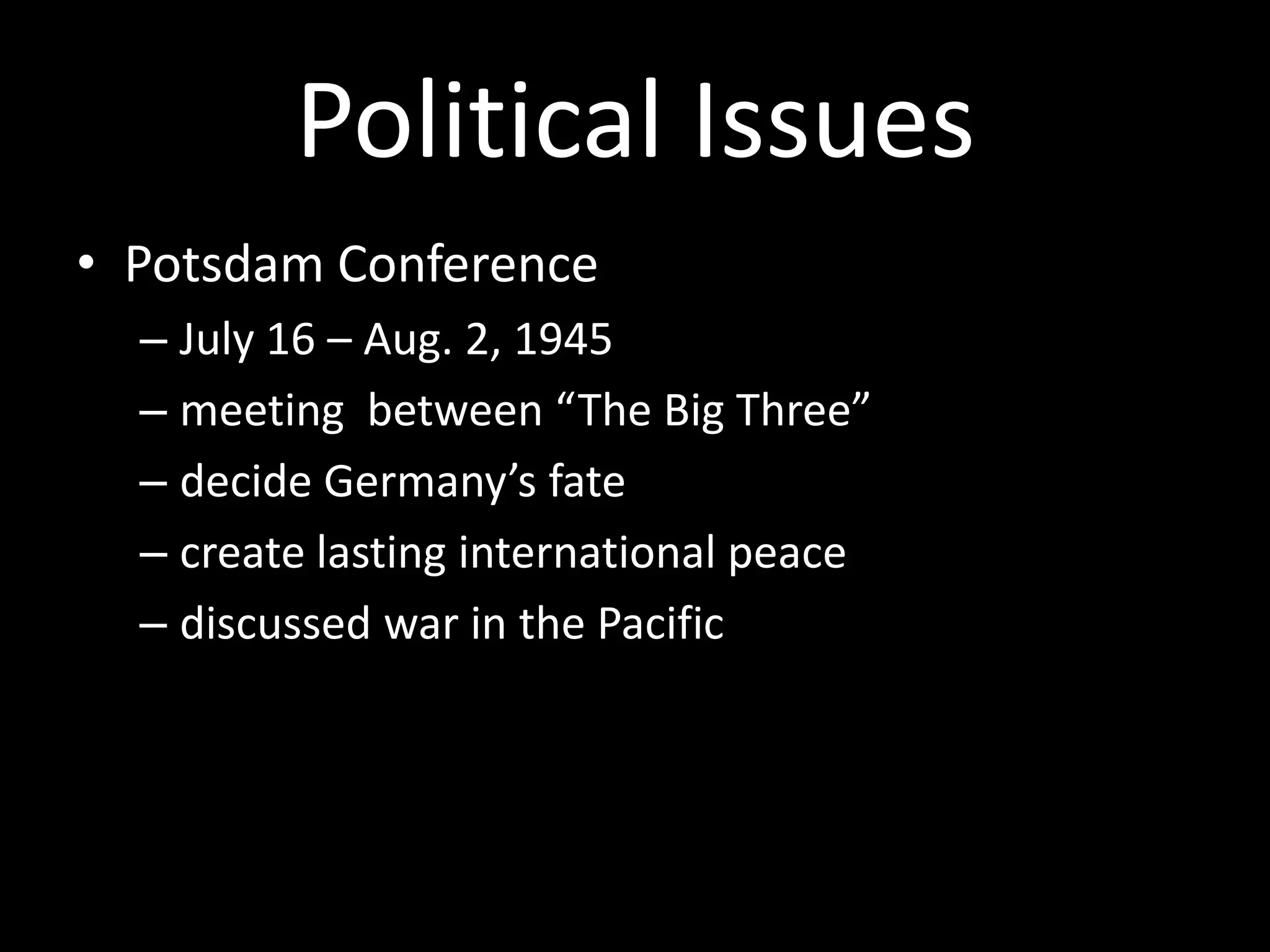 The End of WWII | PPTX