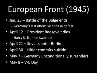 The End of WWII | PPTX