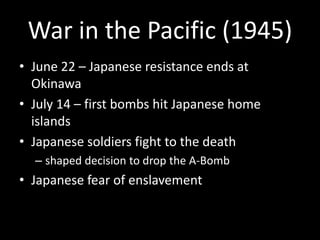 The End of WWII | PPTX