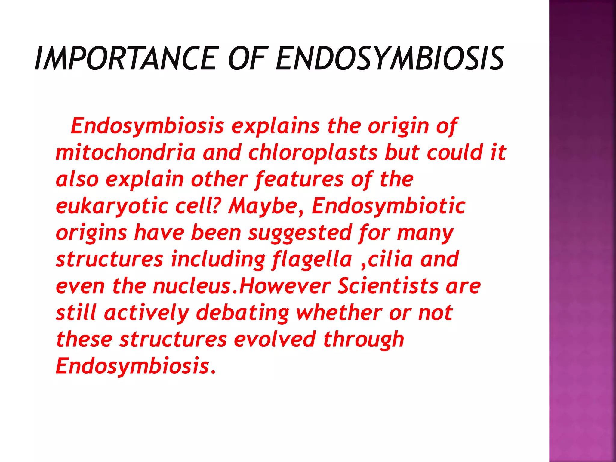 The endosymbiosis theory associated with mitochondria and chloroplast ...