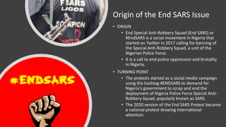 The End SARS Protest a Post-mortem | PDF