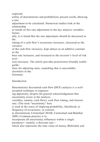 THE ENGINEERING ECONOMIST , VOL. , NO. , – http.docx