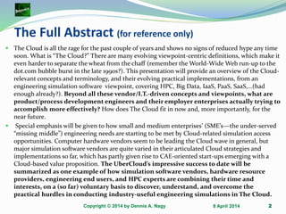 Engineering Simulation Meets the Cloud | PPT
