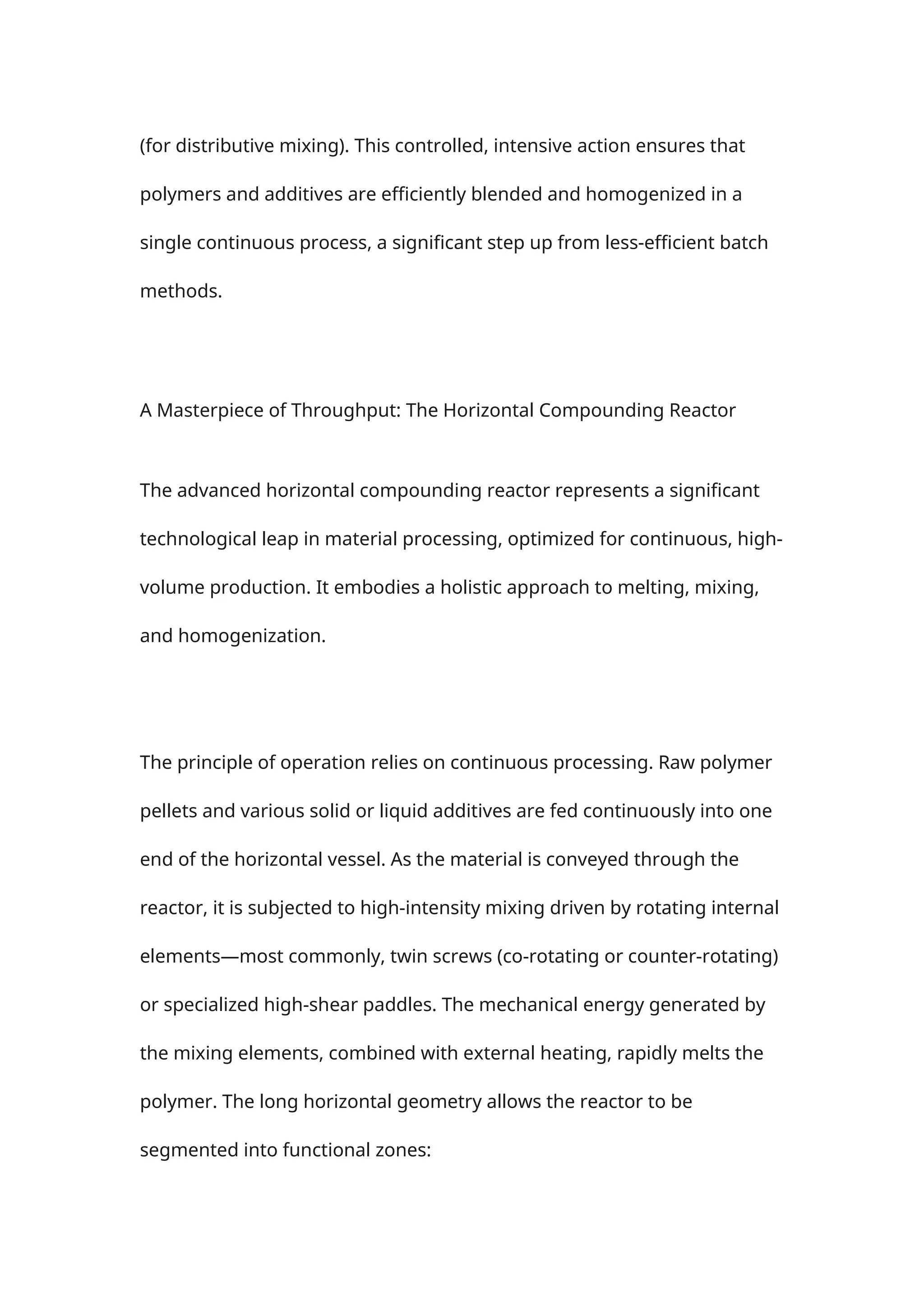 The Engine of Polymer Innovation Horizontal Reactors for High ...