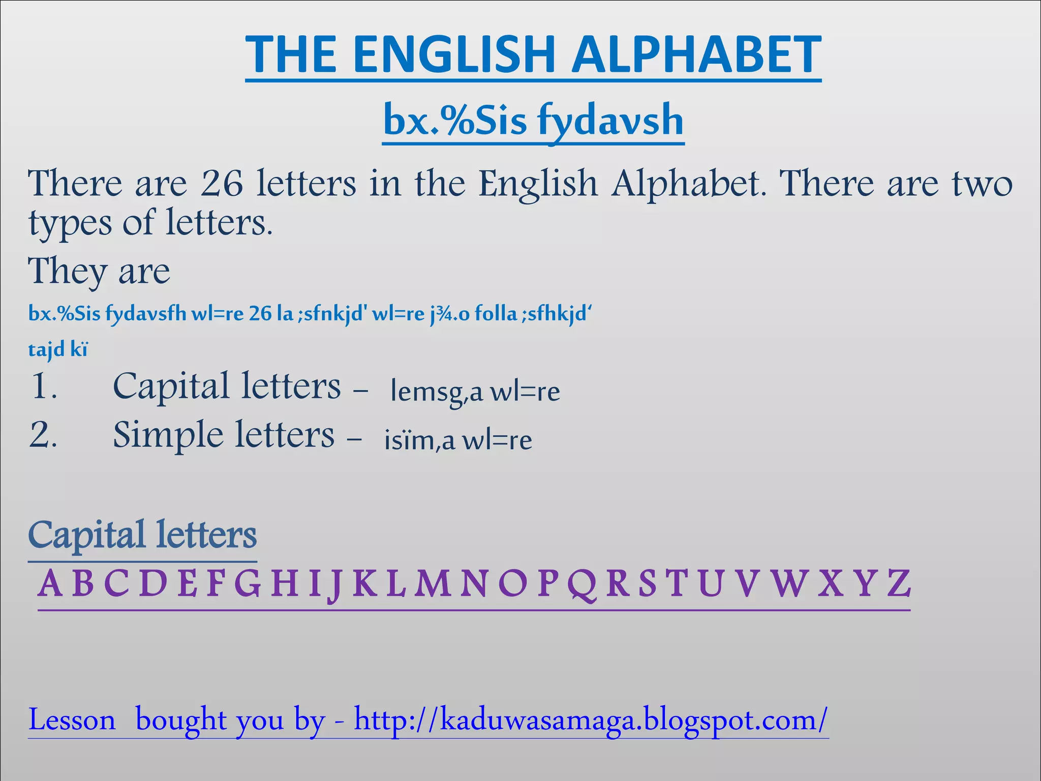 The english alphabet | PPT