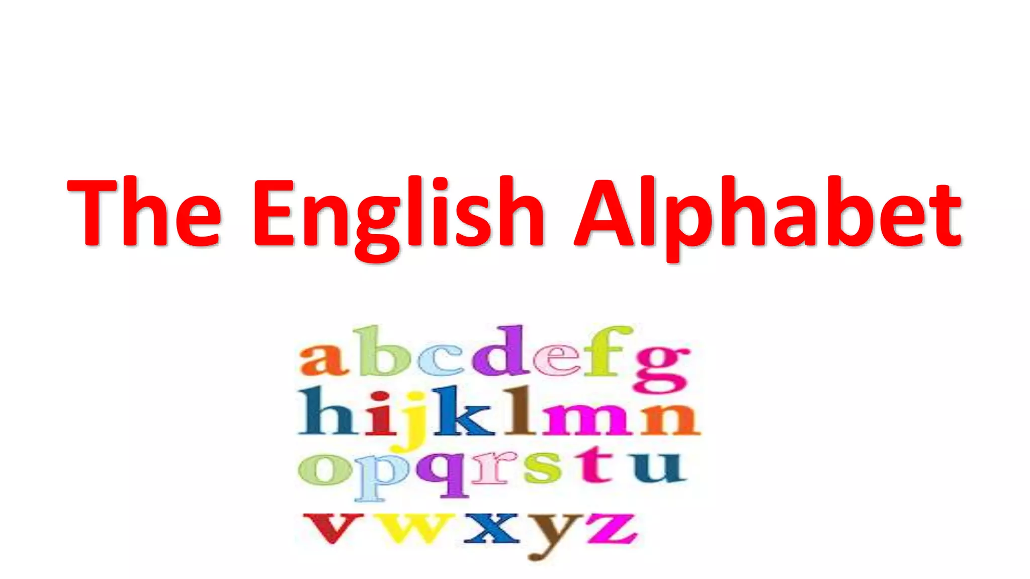 The English Alphabet Slides | PPTX