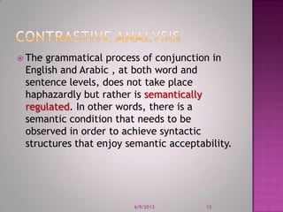 The English ‘and’ and its counterparts in Arabic | PPTX