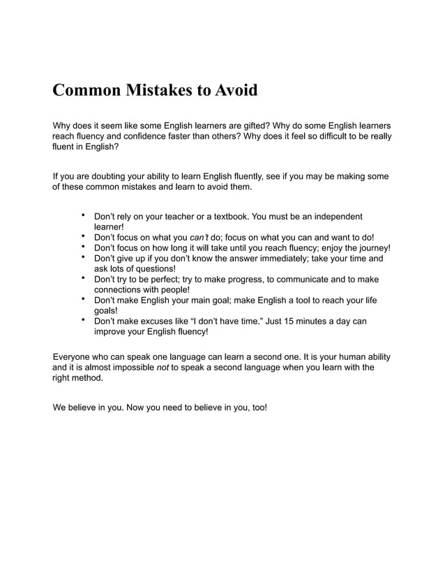 The english fluency_formula | PDF