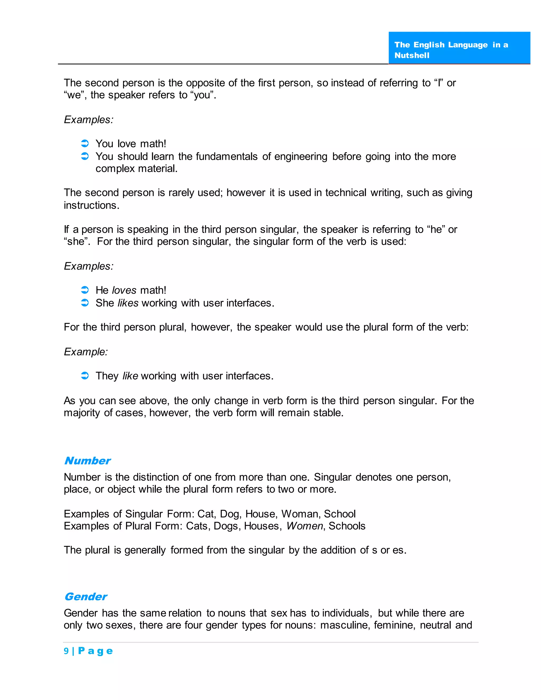 The english language in a nutshell preview | PDF