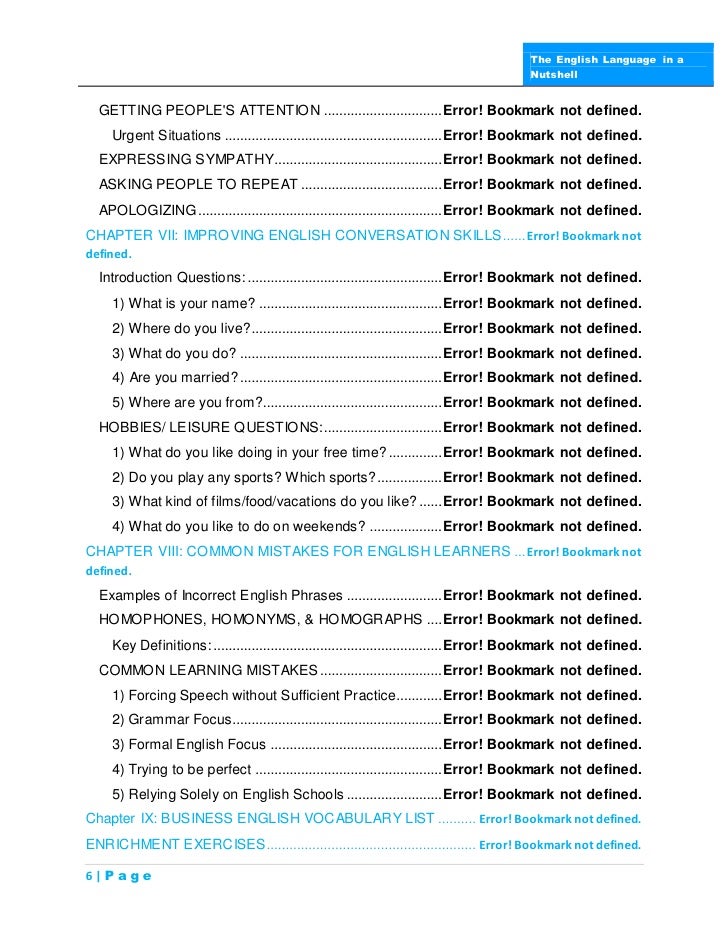 The english language in a nutshell preview