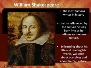 The english renaissance and william shakespeare visual bee | PPTX