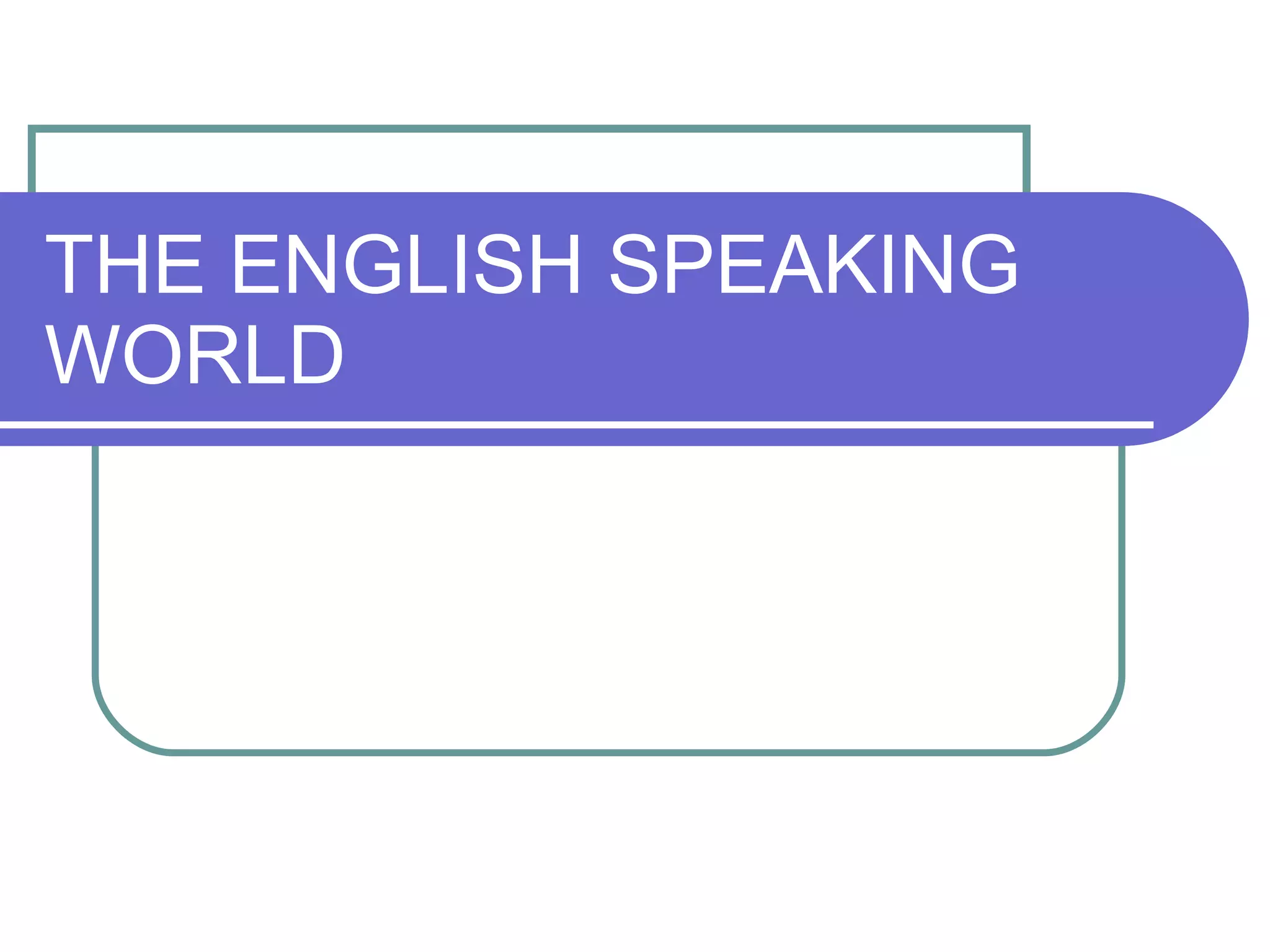 The English Speaking World | PPT