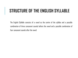 The English Syllable | PDF