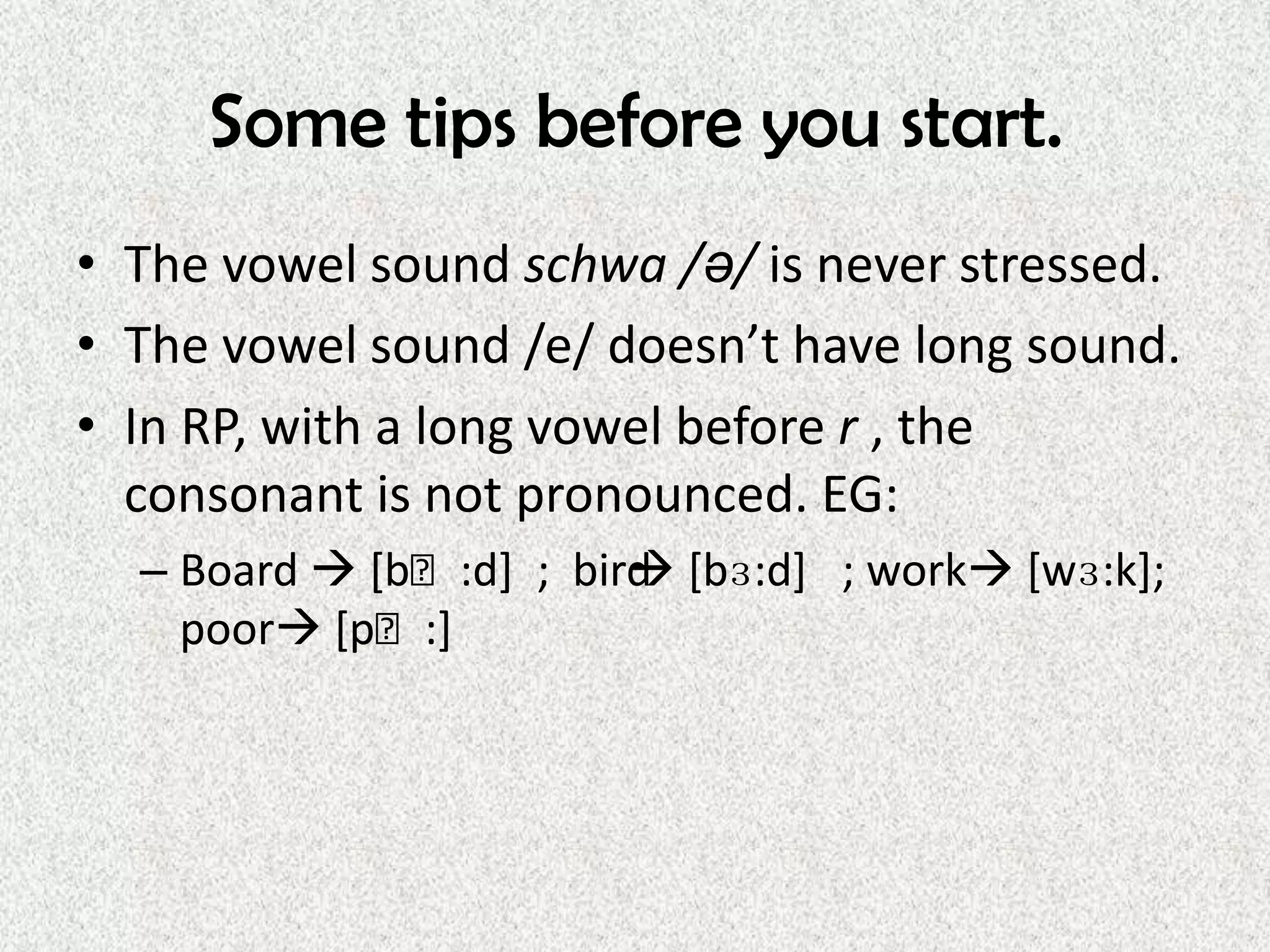 The english vowel system | PPTX