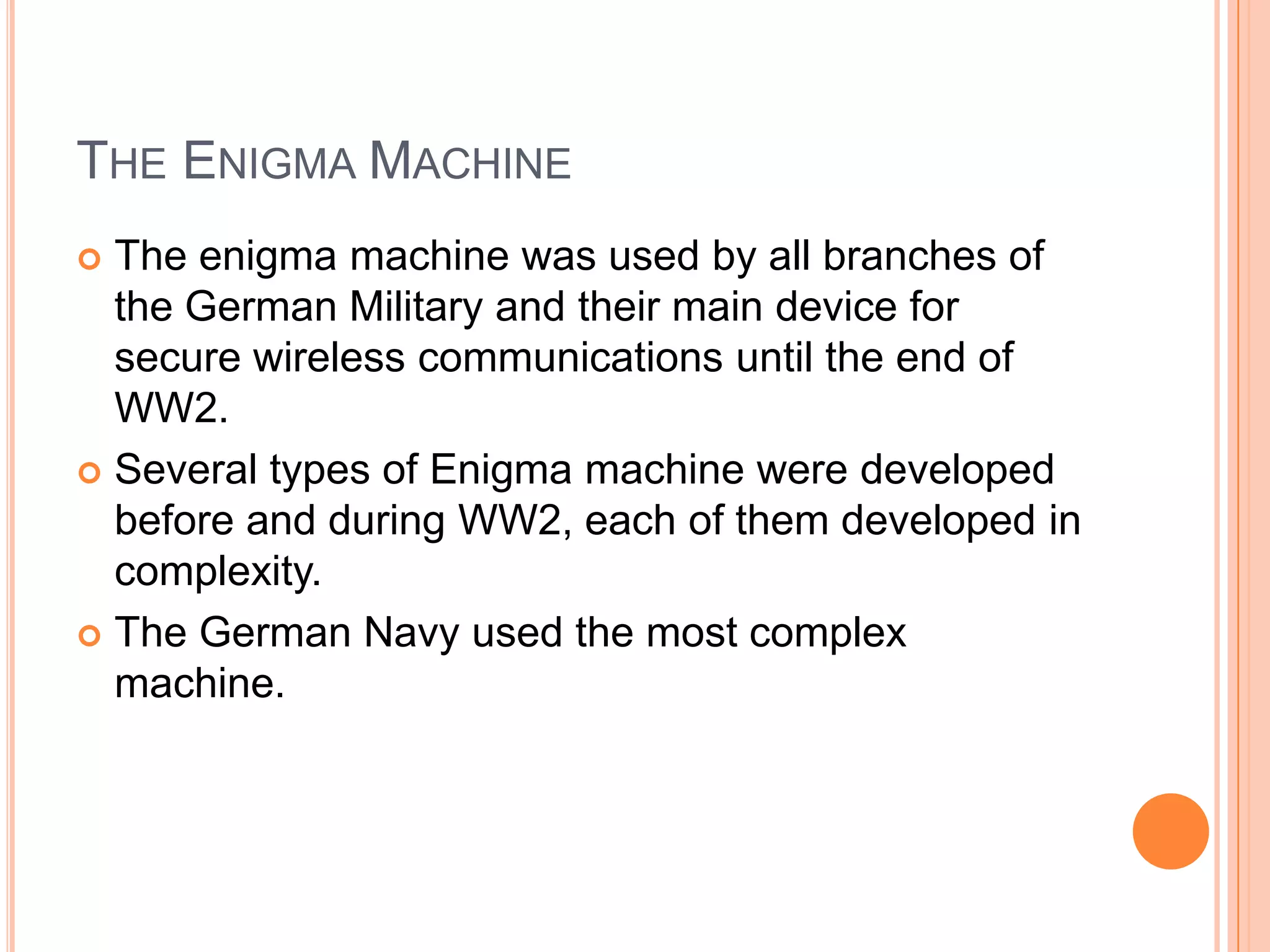 The enigma machine lesson 2 | PPT