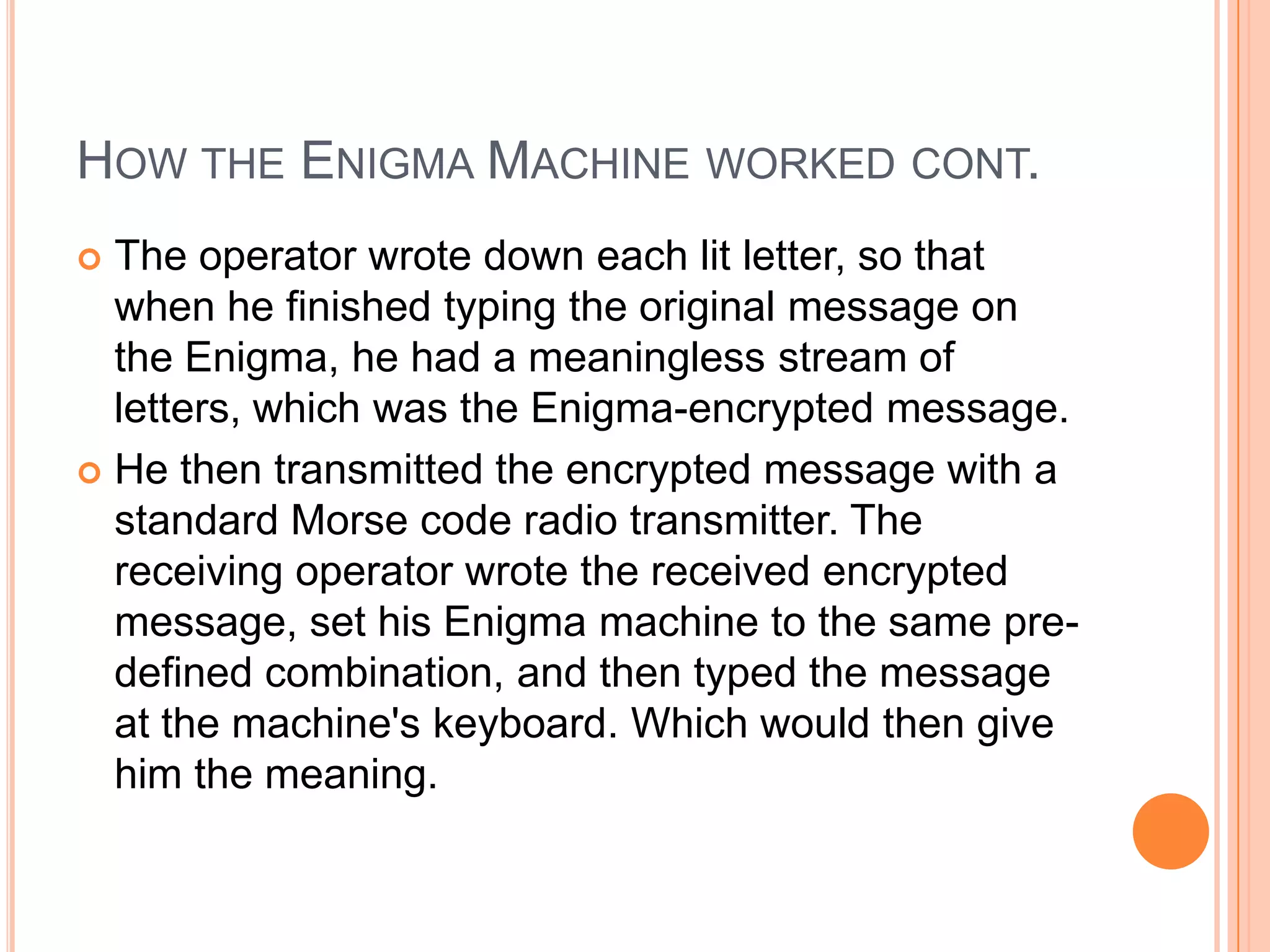 The enigma machine lesson 2 | PPT