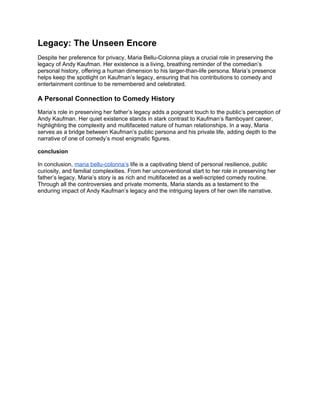 The Enigmatic Life of Maria Bellu-Colonna: A Comedy of Errors and ...