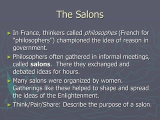 Enlightenment Philosophers Salon
