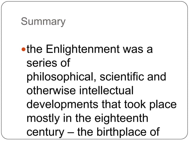 The Enlightenment Pp | PPTX