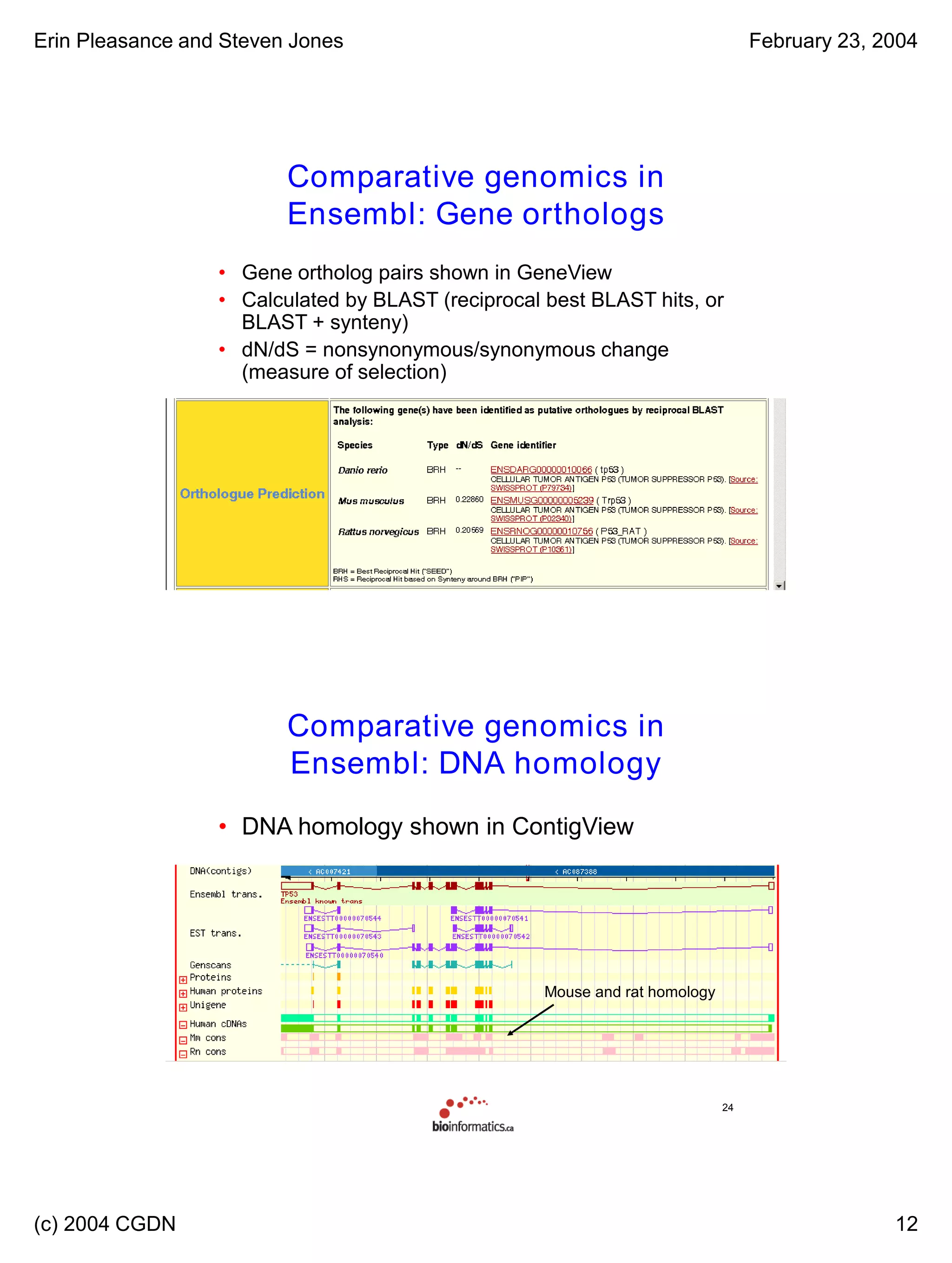 The ensembl database | PDF
