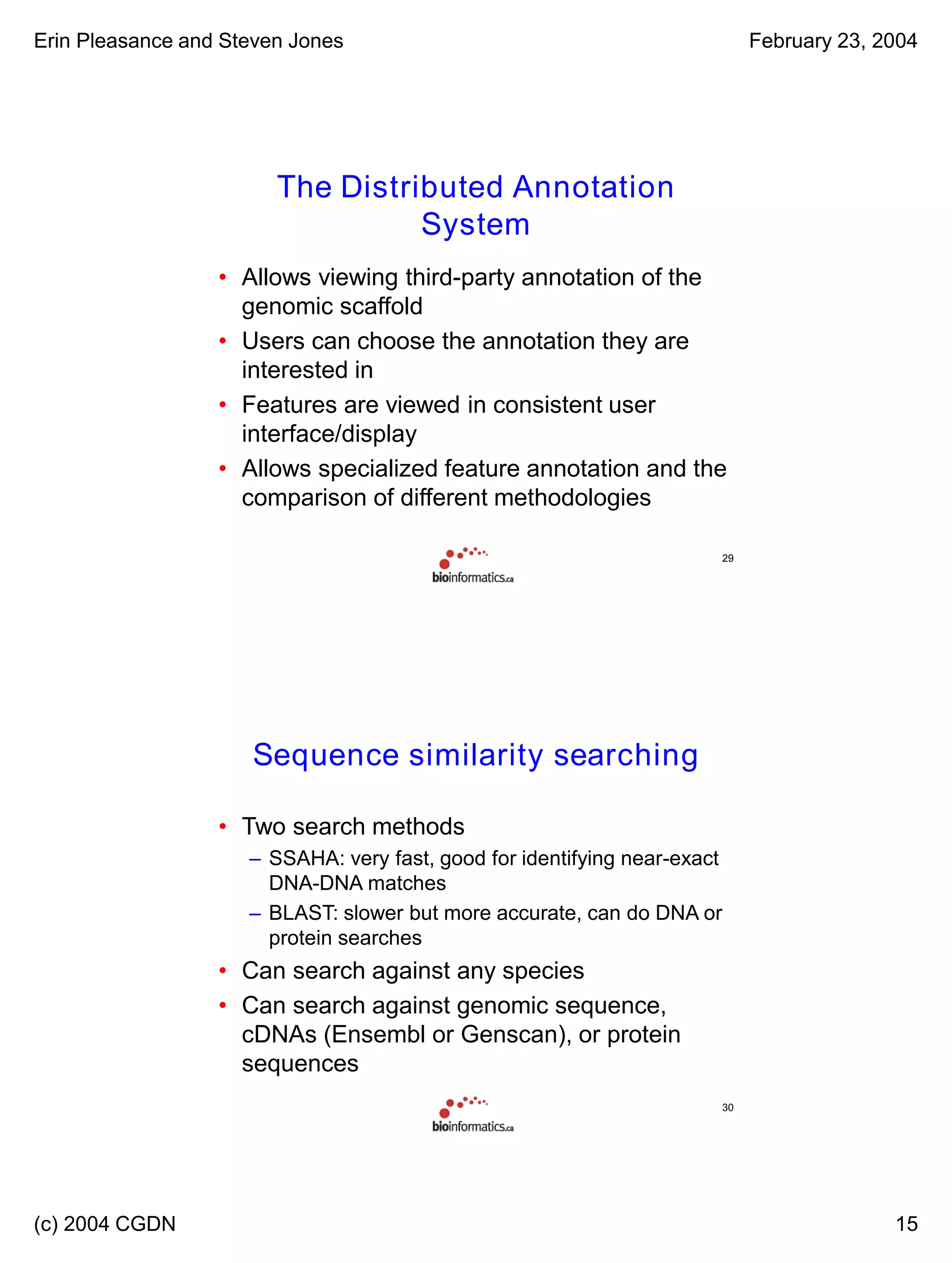 The ensembl database | PDF