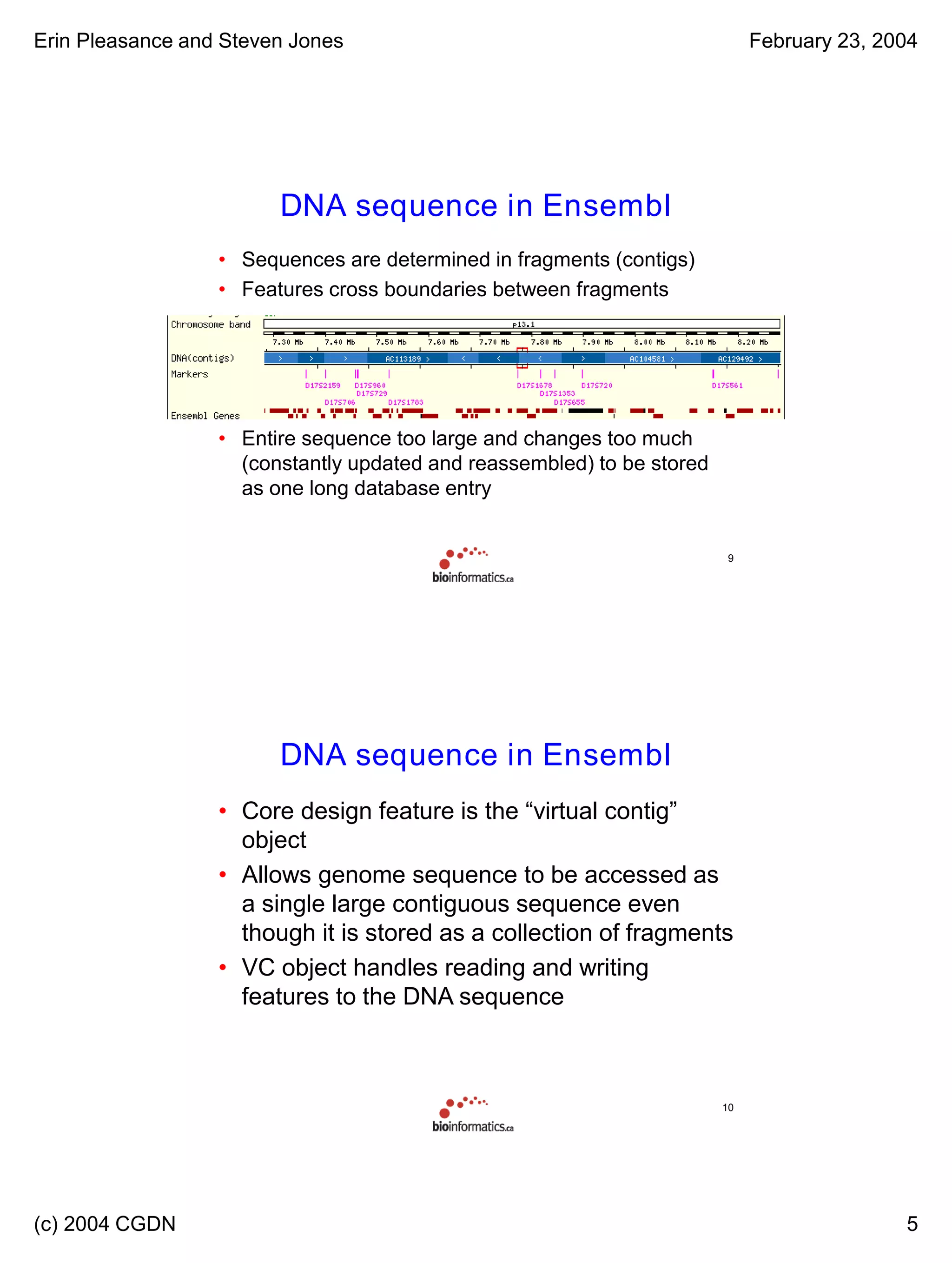 The ensembl database | PDF
