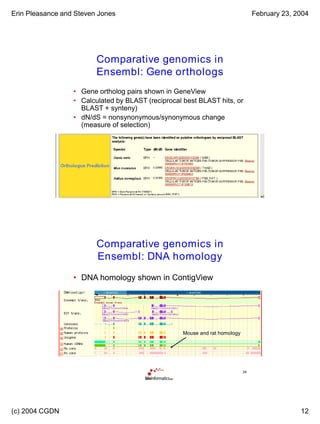 The ensembl database | PDF