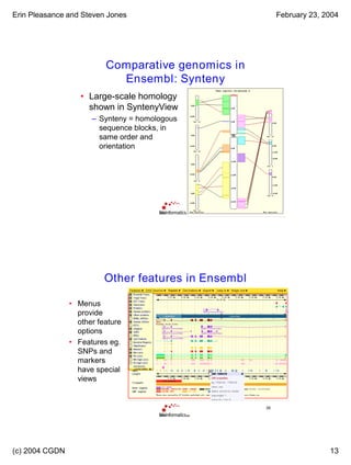 The ensembl database | PDF