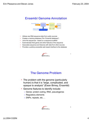The ensembl database | PDF
