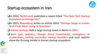 The enterprising communities and startup ecosystem in Iran | PPT