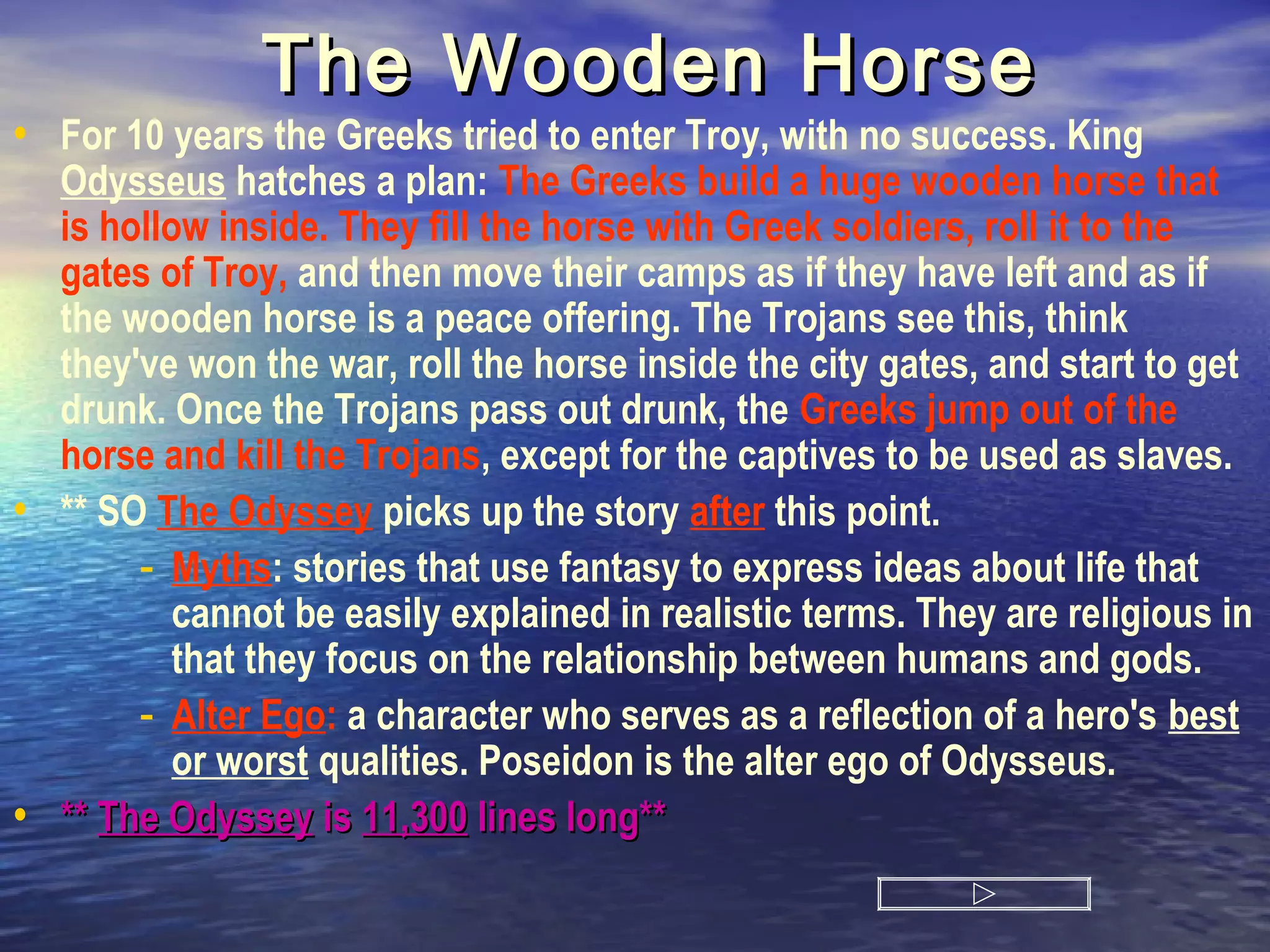 The entire odyssey notes presentation | PPT