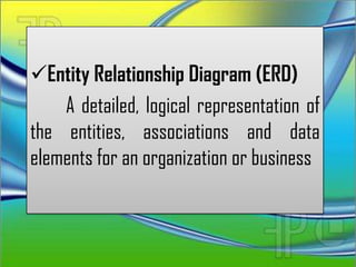 The entity relationship model | PPTX