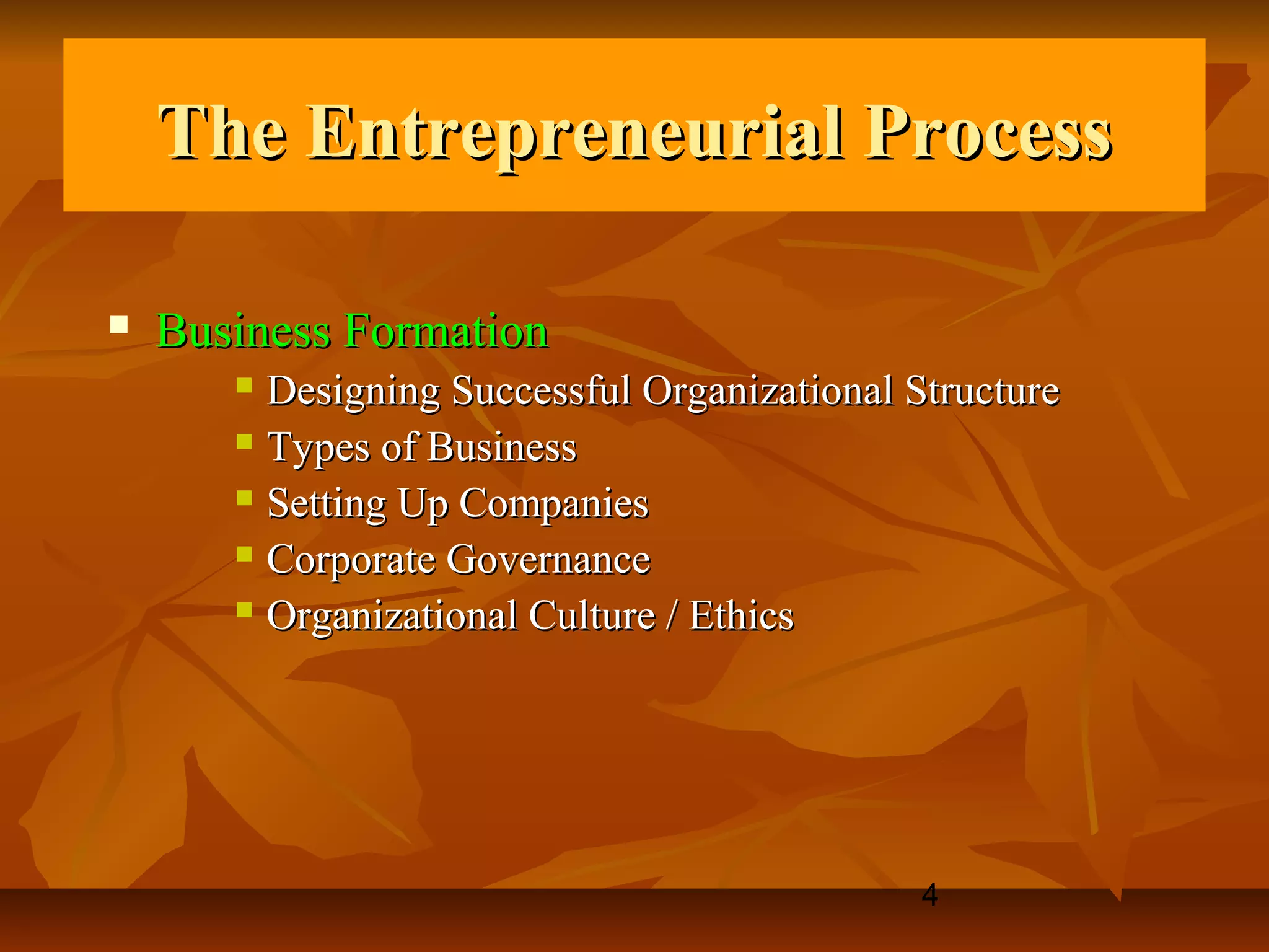 The entrepreneurial process | PPT