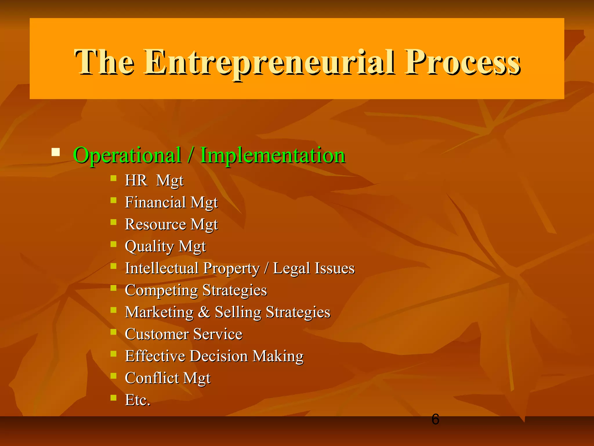 The entrepreneurial process | PPT